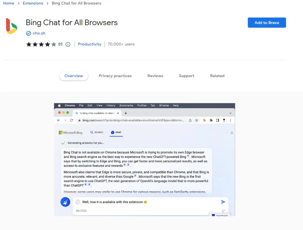 크롬, 파이어폭스, 브레이브 브라우저 Bing Chat 사용 방법 - 디지털 인사인트 매거진